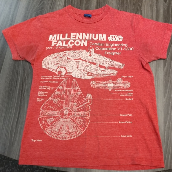 Star Wars | Shirts | Star Wars Tshirt Millennium Falcon Retro Tee ...